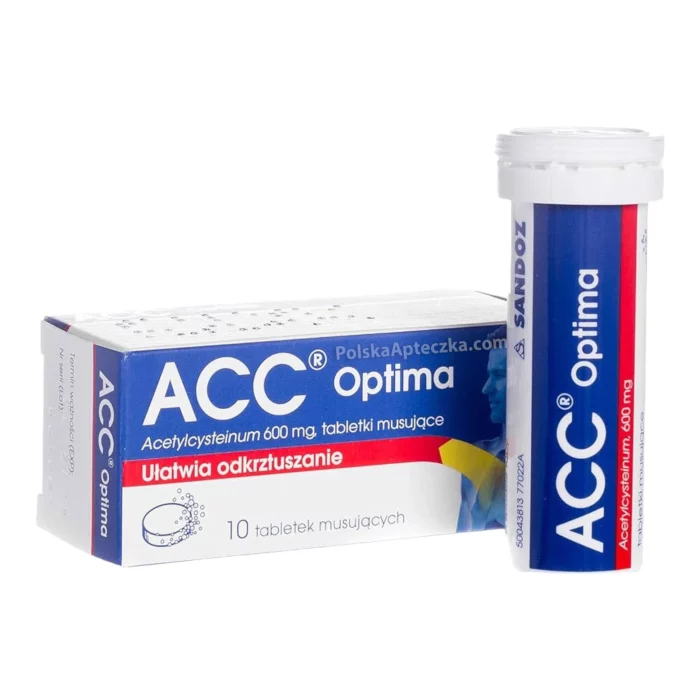 ACC Optima 600 mg, 10 tabletek musujących - daisymed.co.uk